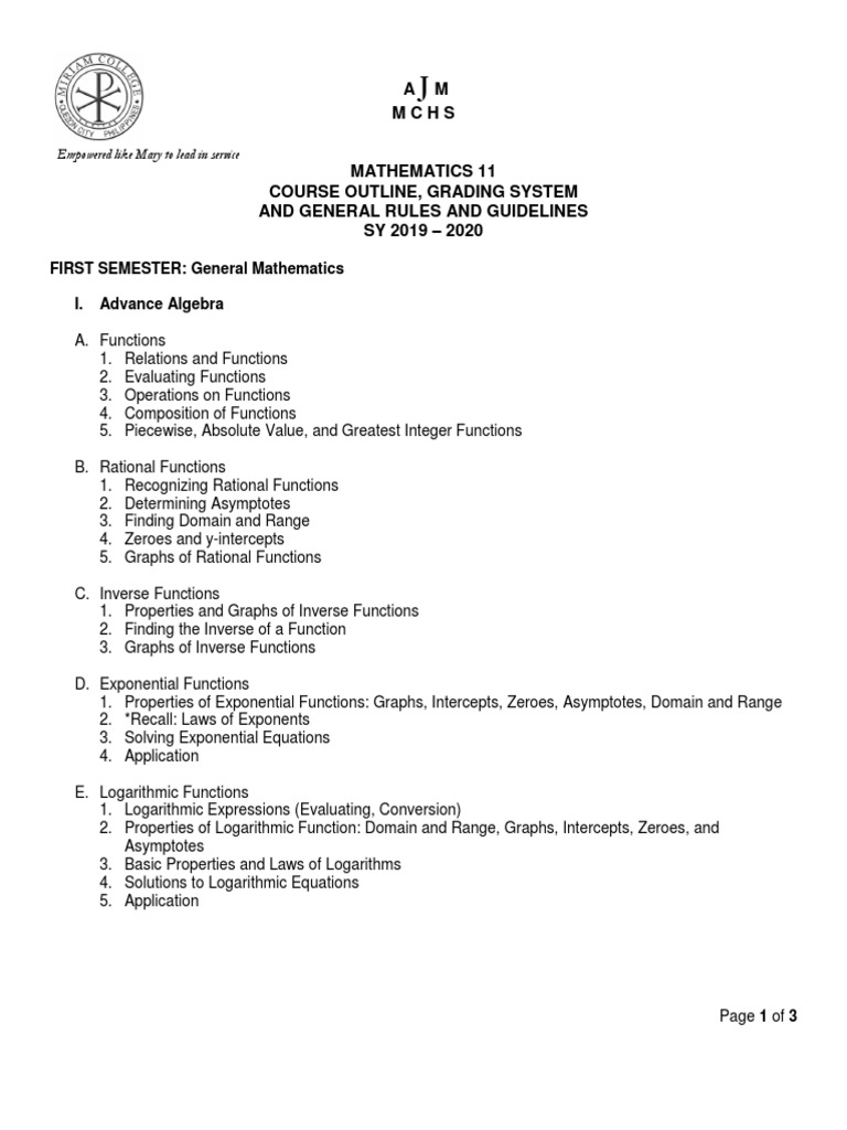 General Mathematics | PDF | Function (Mathematics) | Confidence Interval