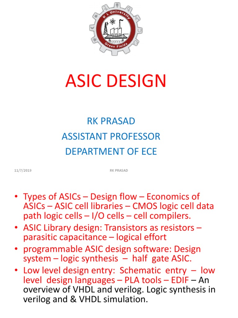 Asic Design-Unit1 All | PDF | Integrated Circuit | Field Programmable ...