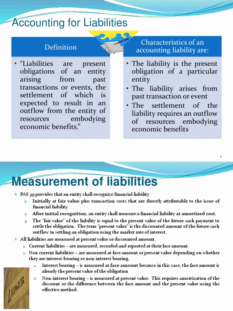 Accounting For Liabilities: Characteristics of An Accounting Liability ...