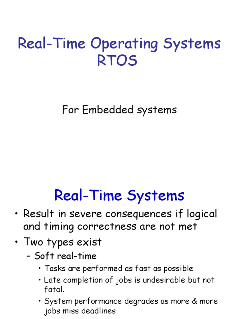 Real-Time Operating Systems Rtos | PDF | Scheduling (Computing) | Real ...