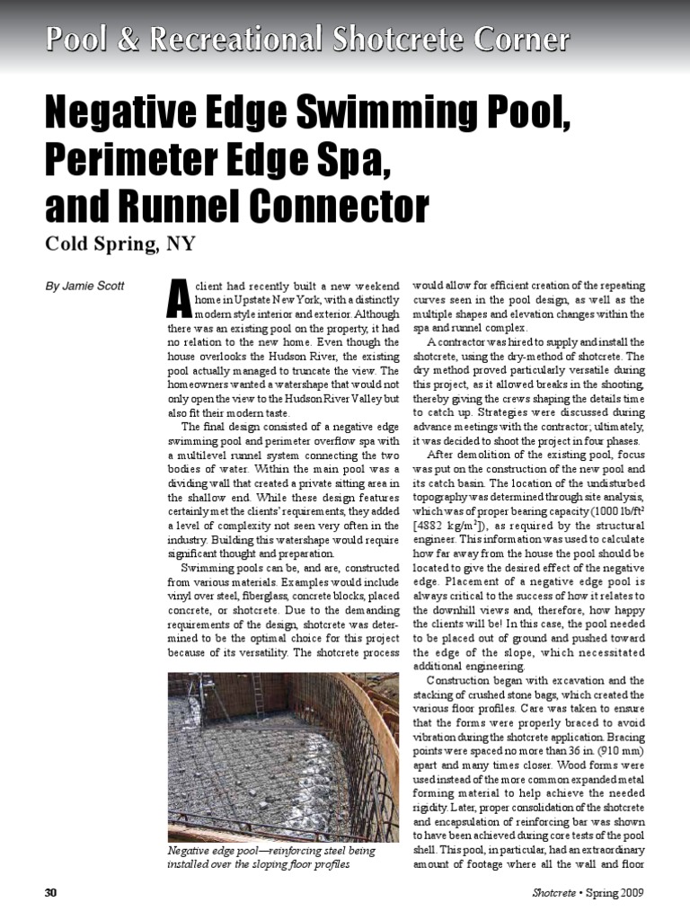 Negative Edge Swimming Pool, Perimeter Edge Spa, and Runnel Connector ...