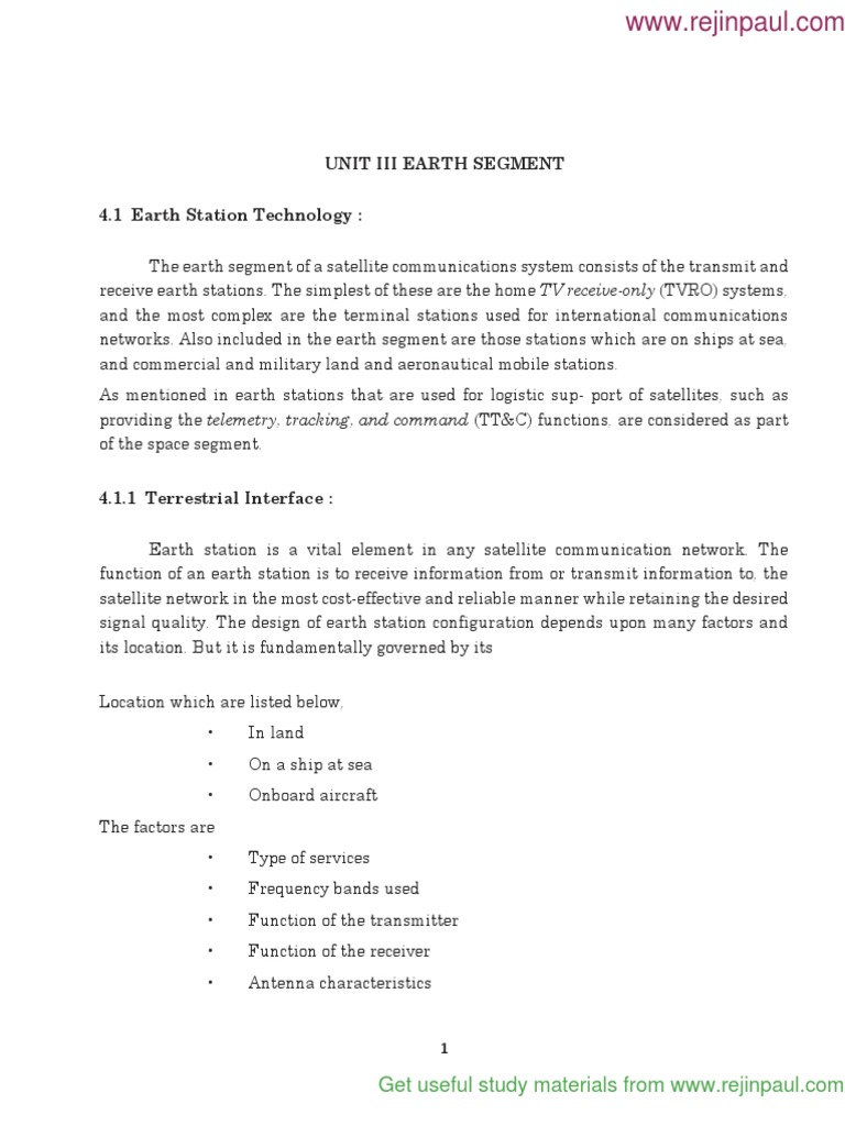 Earth Station Technology Overview | PDF | Satellite Television ...
