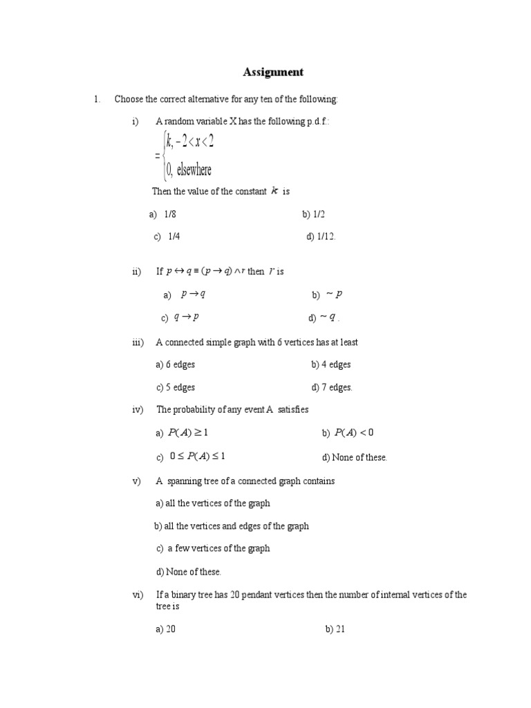 Assignment For Bmn-301 | PDF | Vertex (Graph Theory) | Theoretical Computer Science