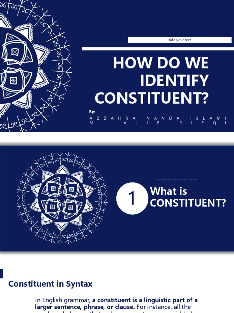 Syntax (How Do We Identify Constituent?) | PDF | Phrase | Predicate ...