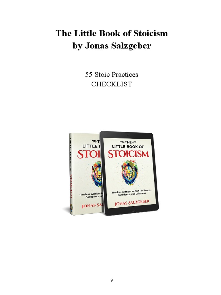 The Little Book of Stoicism - 55 Practices - Checklist | PDF ...