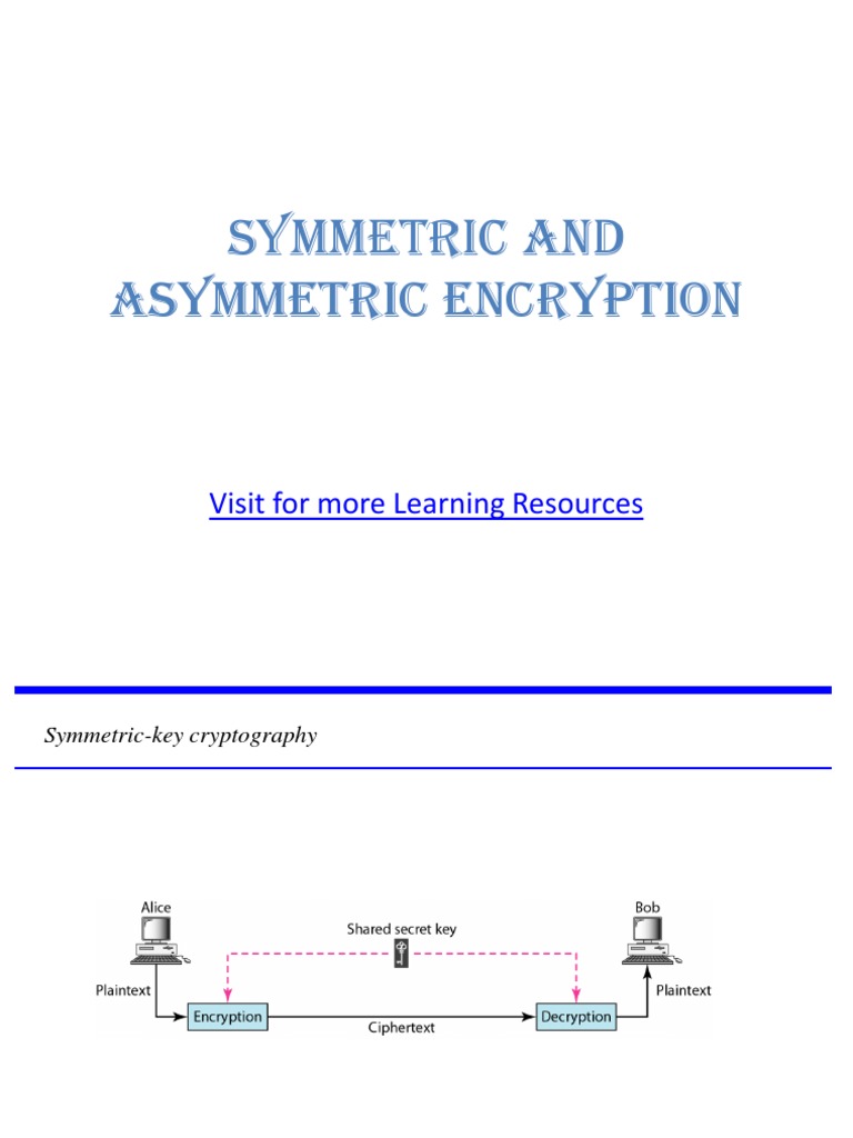 Symmetric and Asymmetric Encryption | PDF | Public Key Cryptography ...