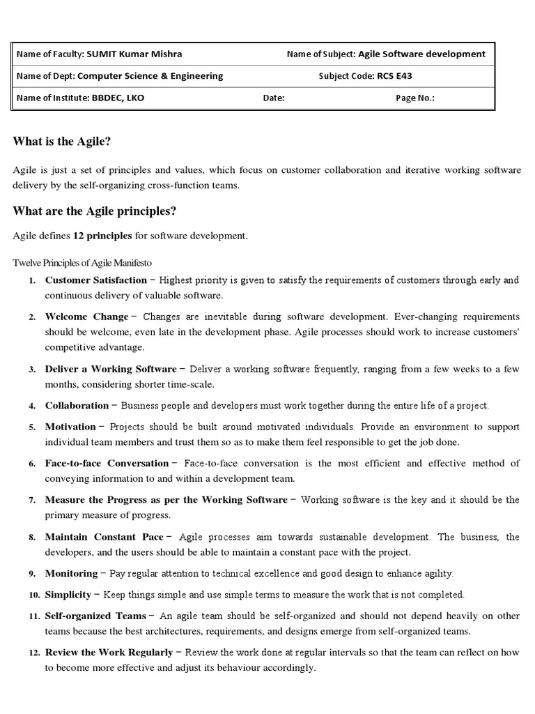 Agile Development | PDF | Agile Software Development | Software Development