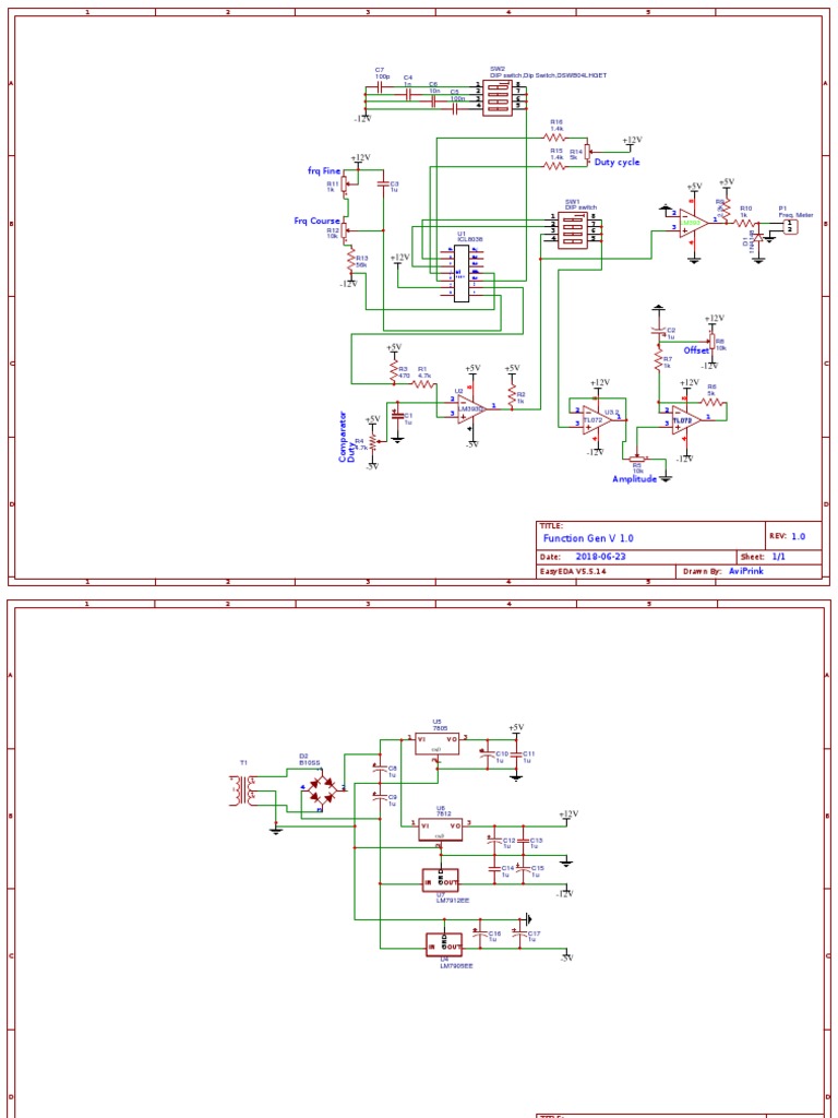 Schematic Function Gen Part 1 | PDF