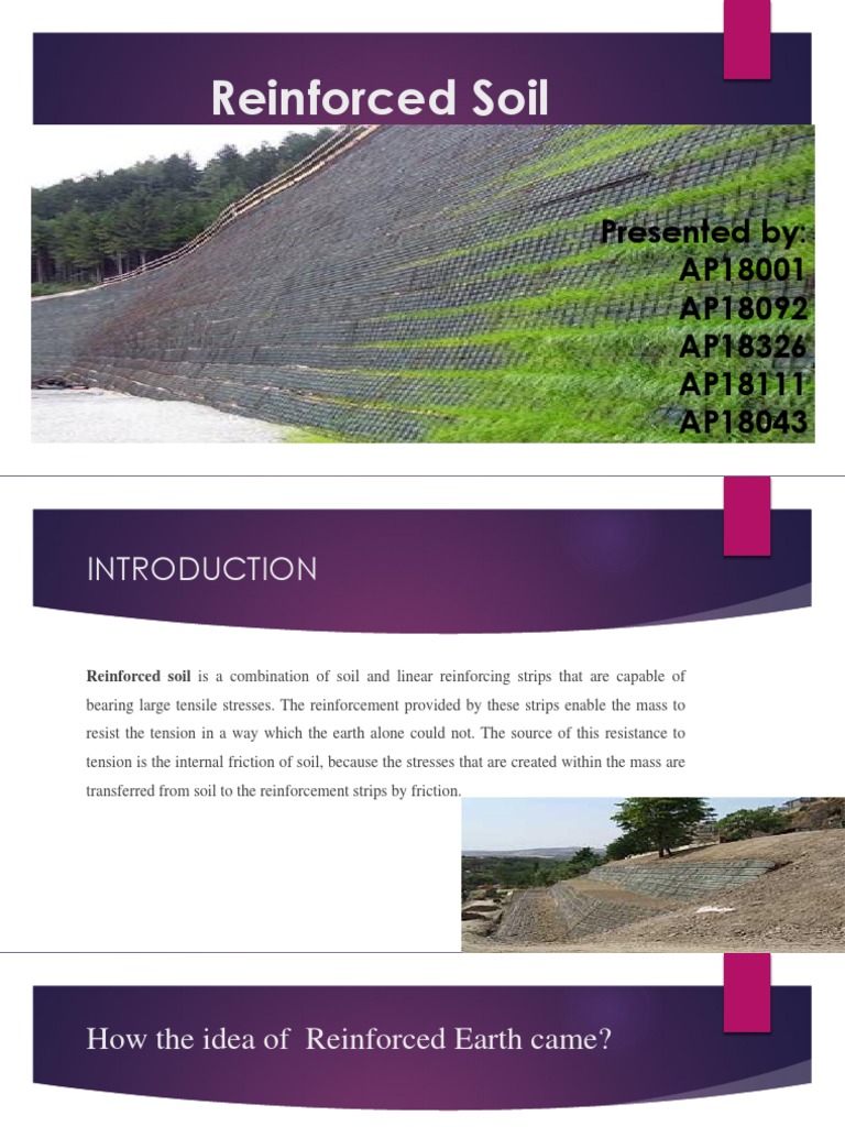 Reinforced Soil PPT GROUP 1 | PDF | Wall | Soil