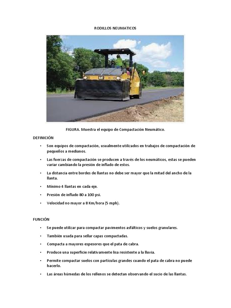 Rodillos Neumáticos: Uso y Rendimiento | PDF | Tecnología