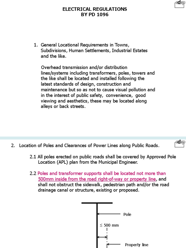 Electrical Pole Installation Standards | PDF | Switch | Transformer