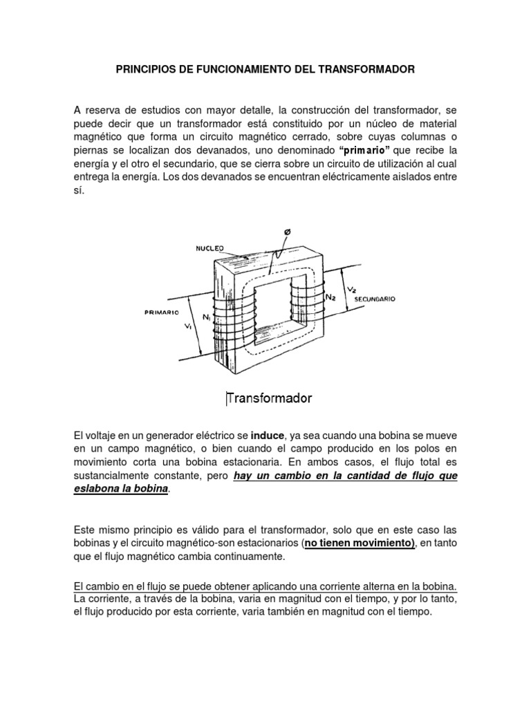 Electricidad Transformadores | PDF | Transformador | Inductor