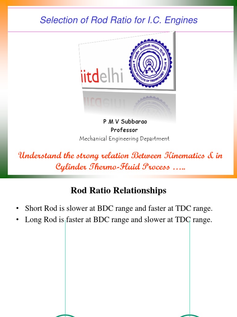 Optimal Rod Ratios for Engines | PDF | Internal Combustion Engine | Piston
