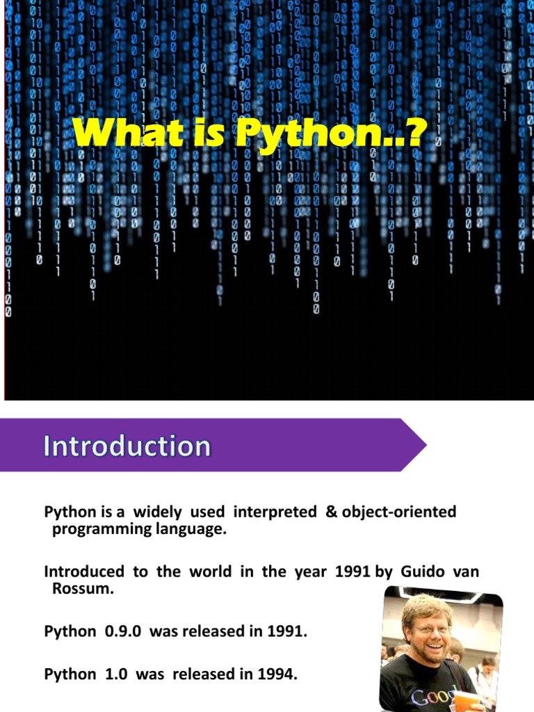 What Is Python..? | PDF | Python (Programming Language) | Deep Learning