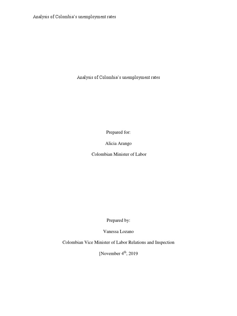 Analytical Report Template | PDF | Unemployment | Social Science