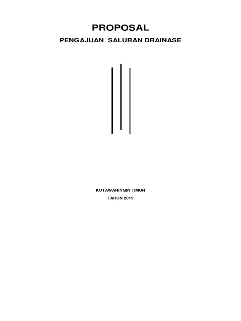 Proposal SALURAN Drainase | PDF