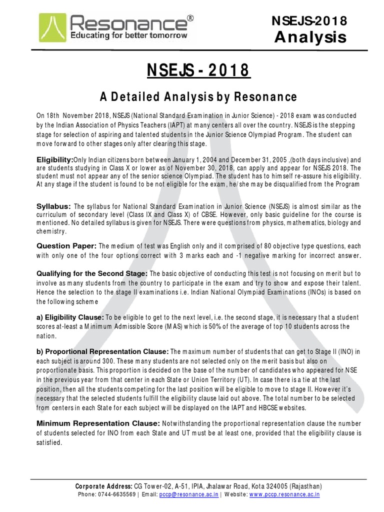 Nsejs Syllabus | PDF | Physics | Physical Sciences