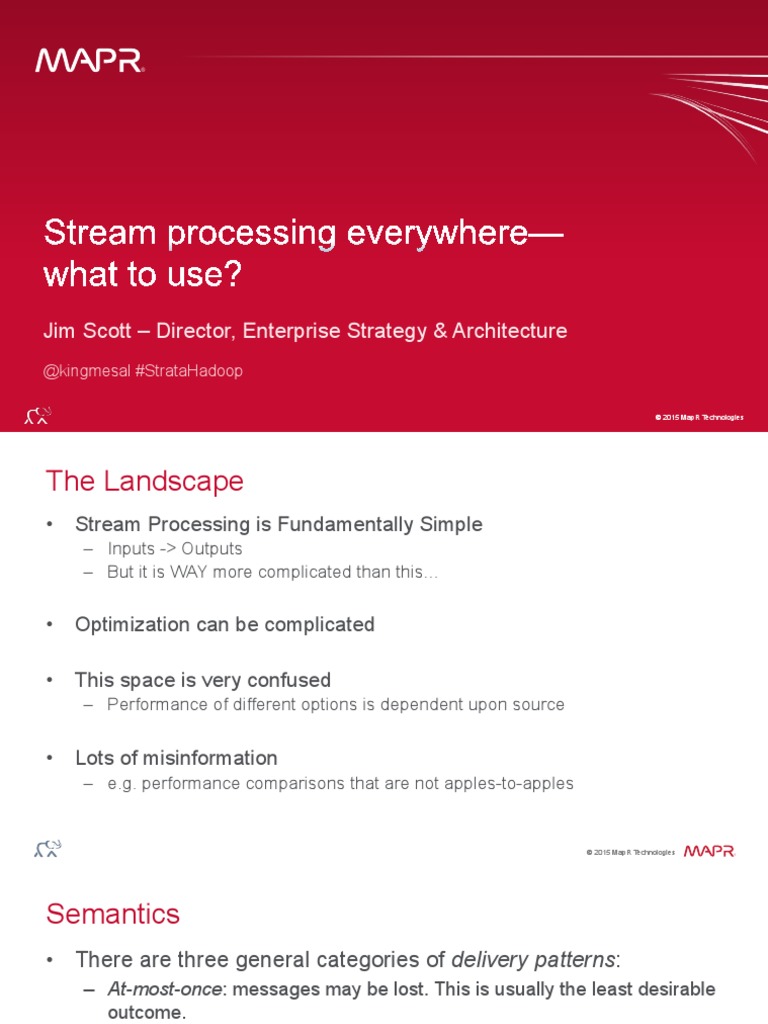 Stream Processing Everywhere | Descargar gratis PDF | Apache Spark | Apache Hadoop