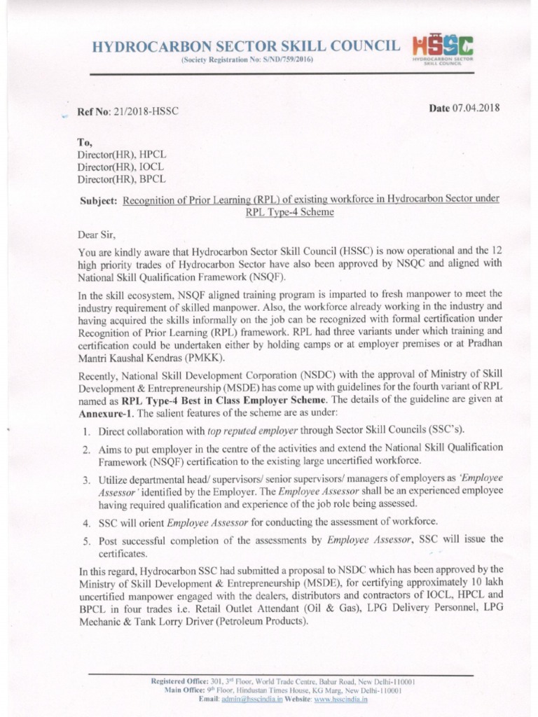 HSSC Letter PDF | PDF