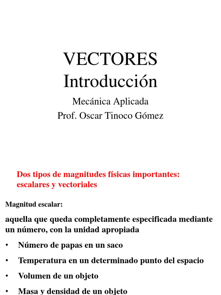 Introduccion A Los Vectores 01 | PDF | Vector Euclidiano | Rotación