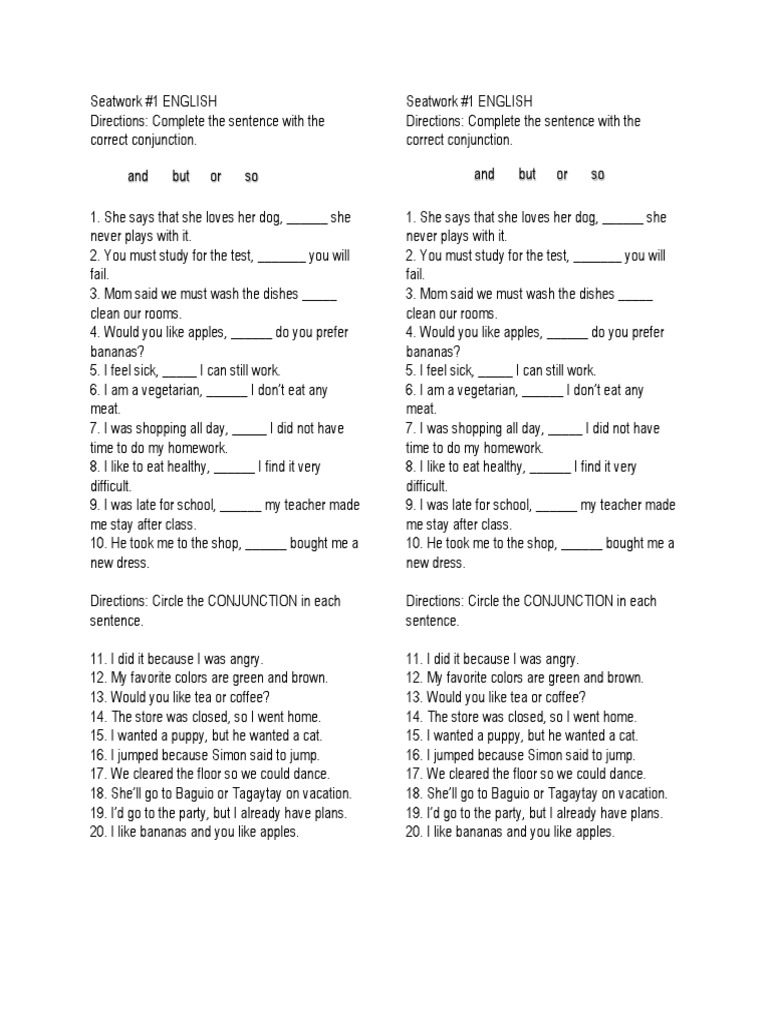 Seatwork English | PDF