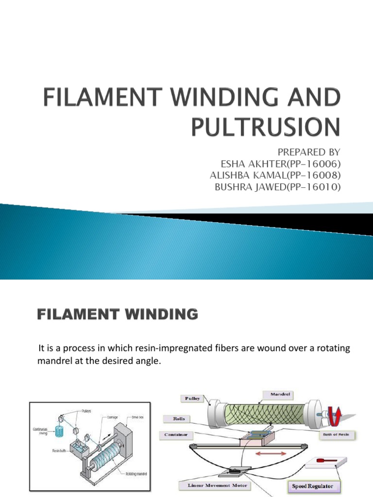 Filament Winding and Pultrusion Techniques | PDF | Fiberglass ...