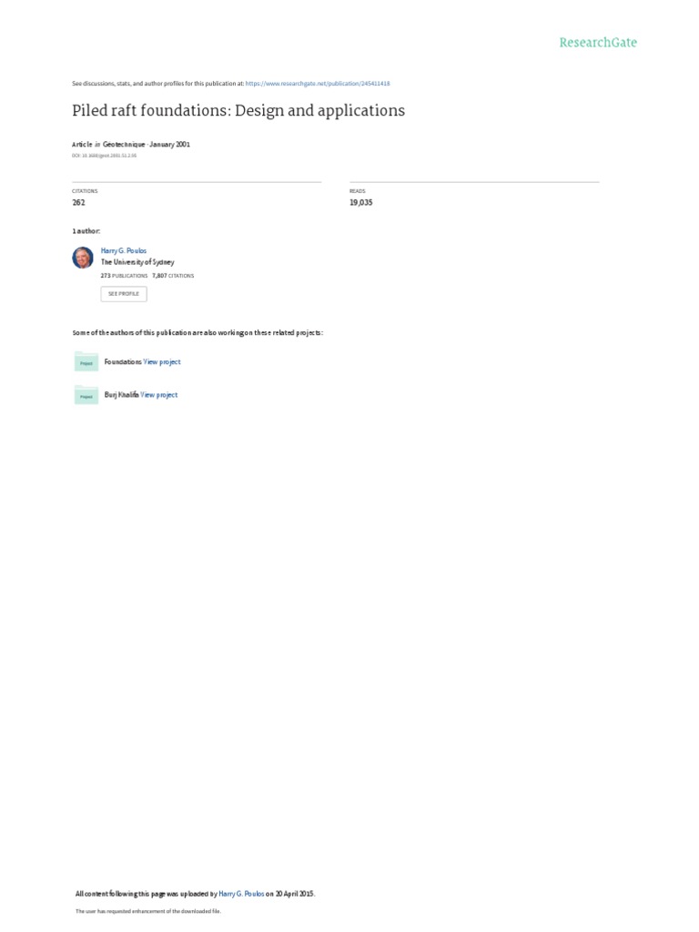 Piled Raft Foundations Design | PDF | Art