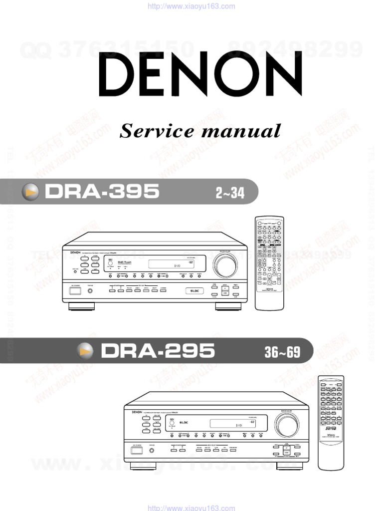 DENON DRA-395 Owners Manual | PDF | Frequency Modulation | Sound ...