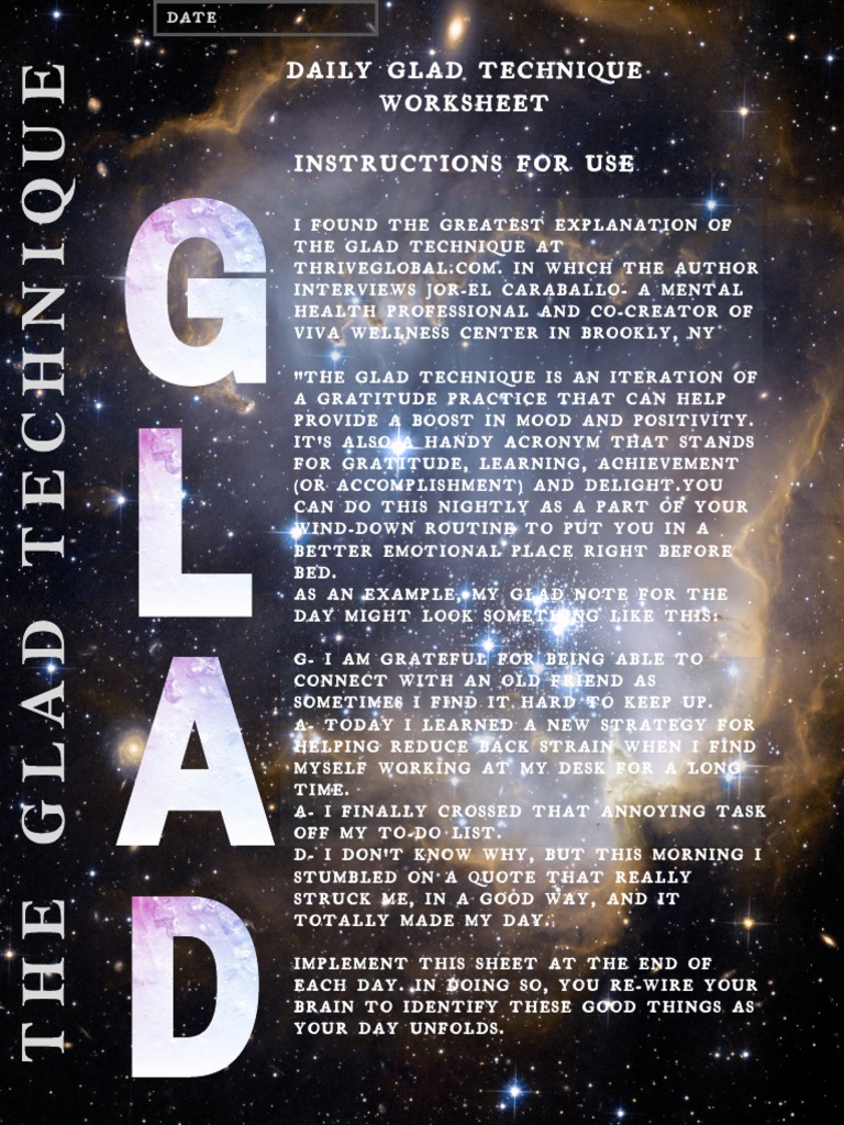 Daily GLAD Technique Worksheet | PDF