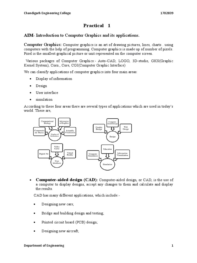 Practical 1: AIM-Introduction To Computer Graphics and Its Applications ...