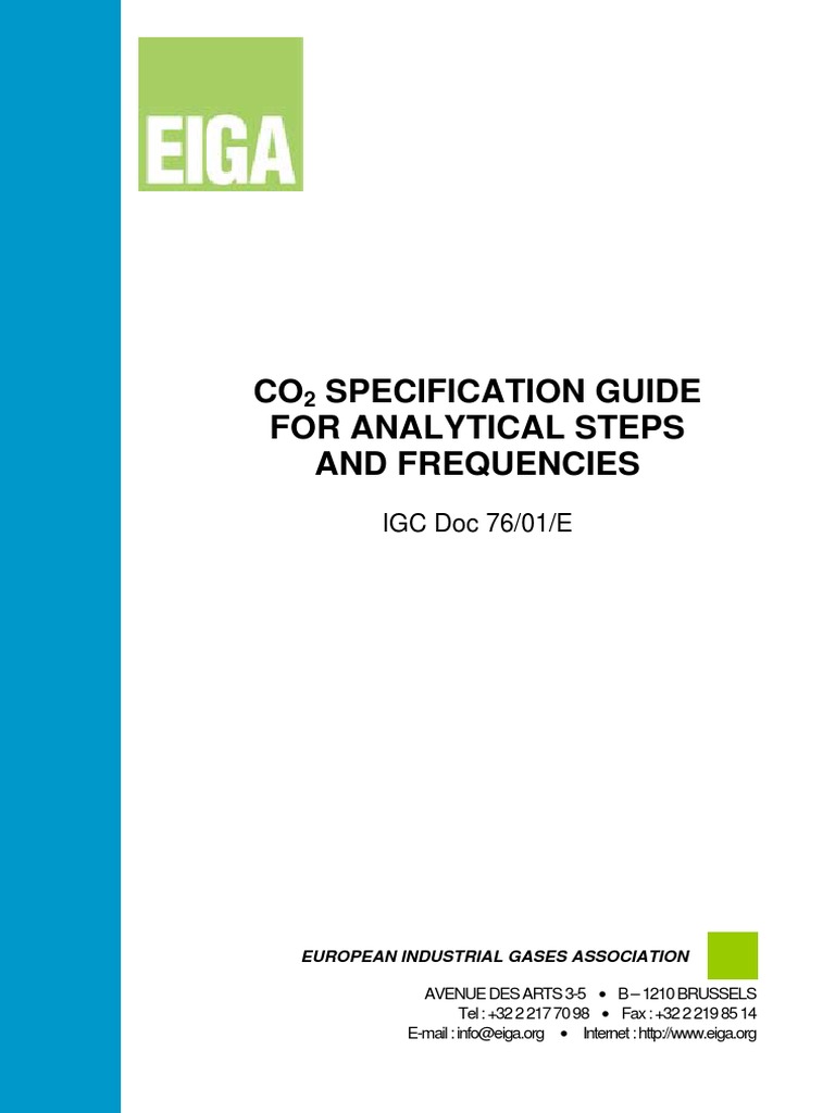 CO2 Specification and Quality Control Guide | PDF | Natural Gas | Water ...