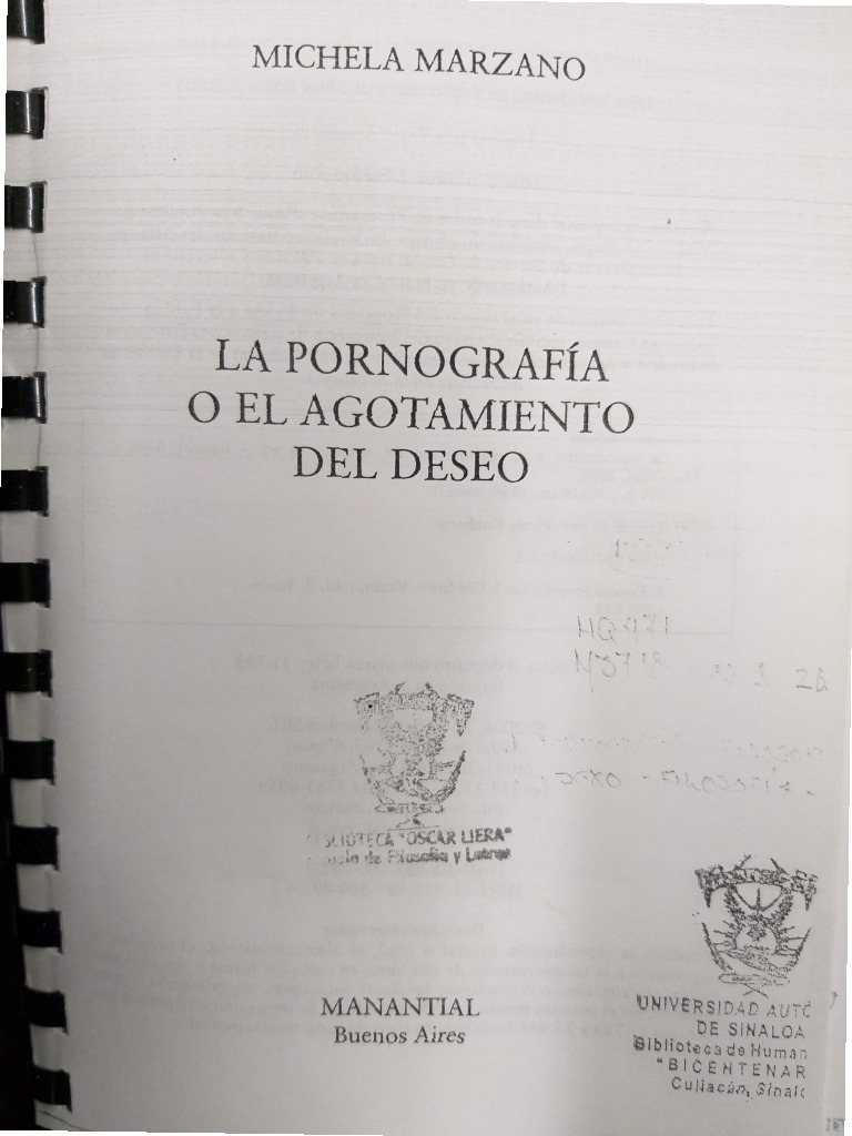 La Pornografia o El Agotamiento Del Deseo PDF | PDF