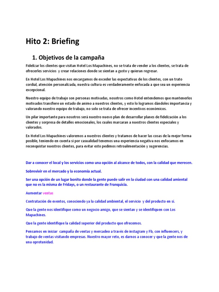 Hito 2 | PDF | Hotel | Marketing