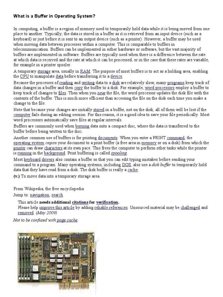 Understanding Buffers and Spooling in OS | PDF | Computer Engineering ...