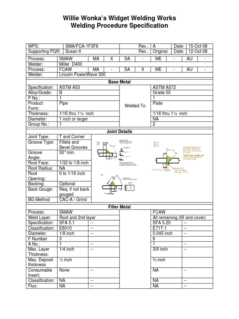 Sample Wps Multi Process | PDF | Welding | Construction
