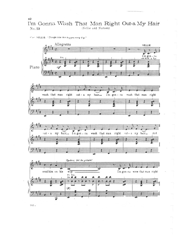 Im Gonna Wash That Man Right Out of My Hair | PDF