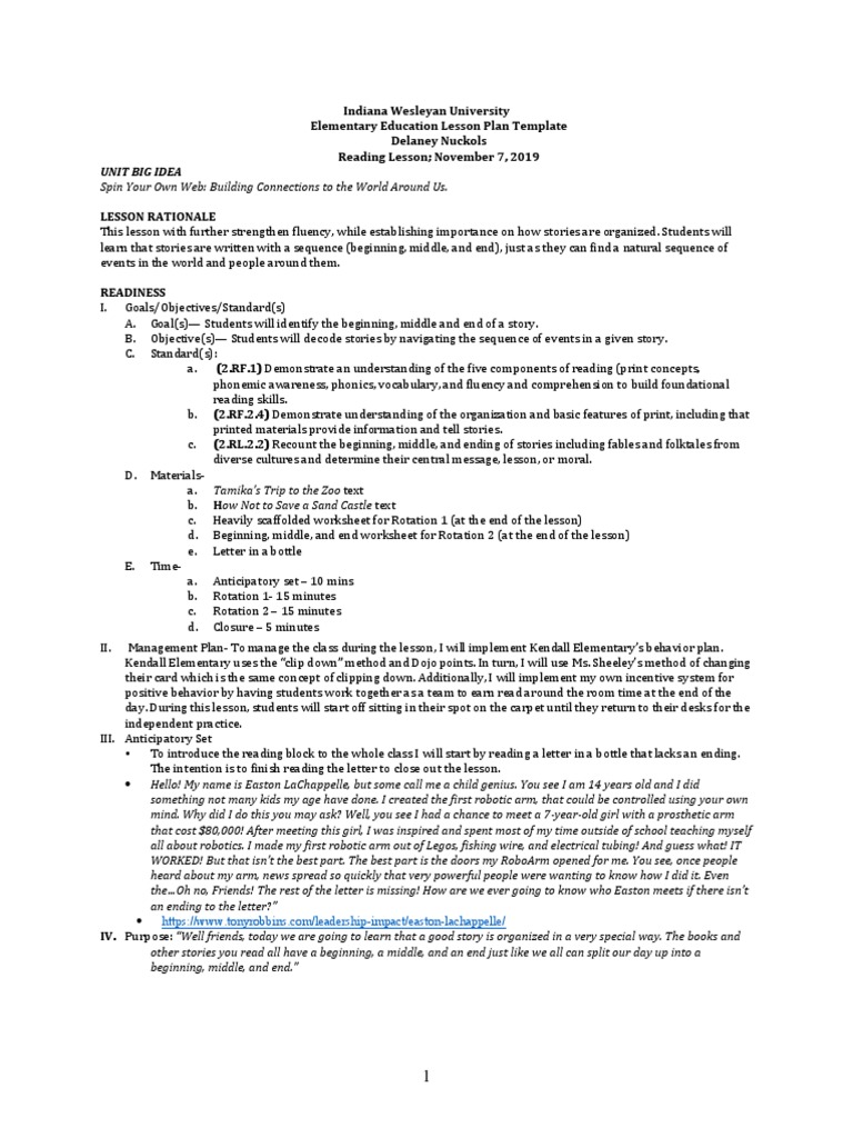 Reading Lesson - 2nd Grade | PDF | Lesson Plan | Educational Assessment