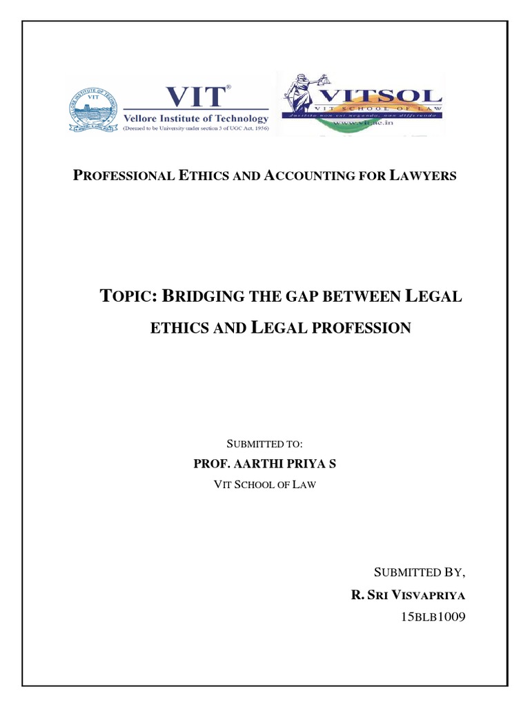 Professional Ethics - Assignment | PDF | Advocate | Lawyer