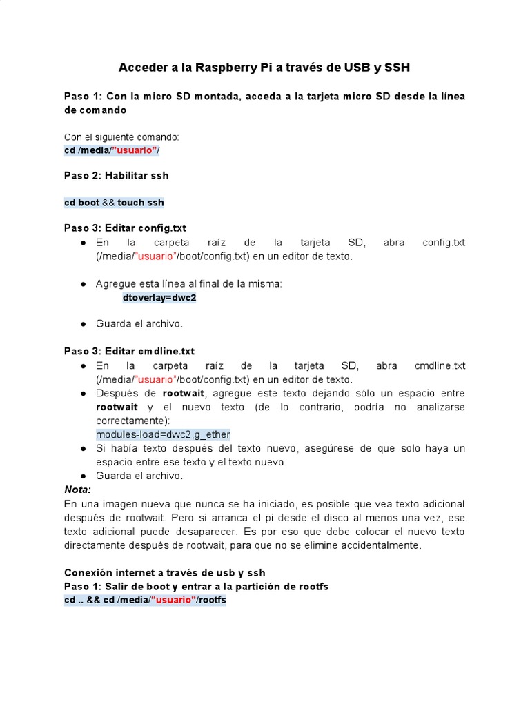 Raspberry Pi Zero Usb | PDF | Dirección IP | Archivo de computadora