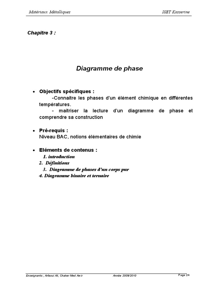 Diagrammes de Phase des Alliages Métalliques | PDF | Alliage | Phase ...
