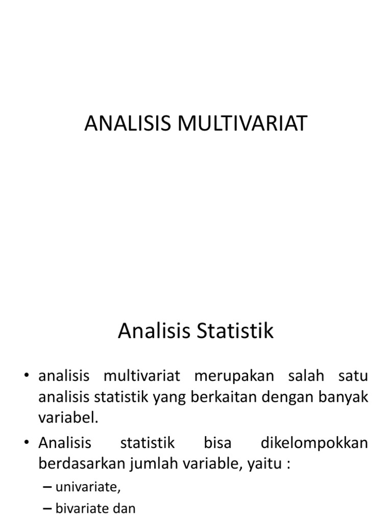 Analisis Multivariat | PDF