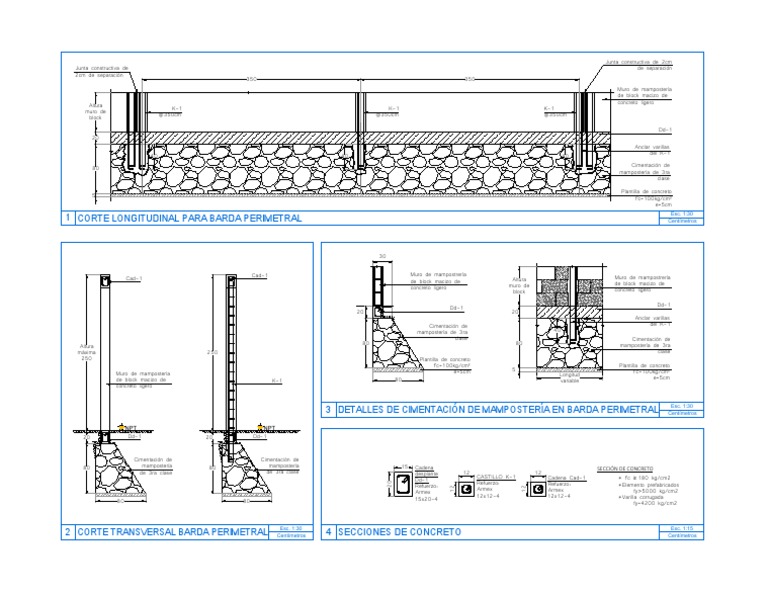 01.-Detalle Barda Perimetral | PDF
