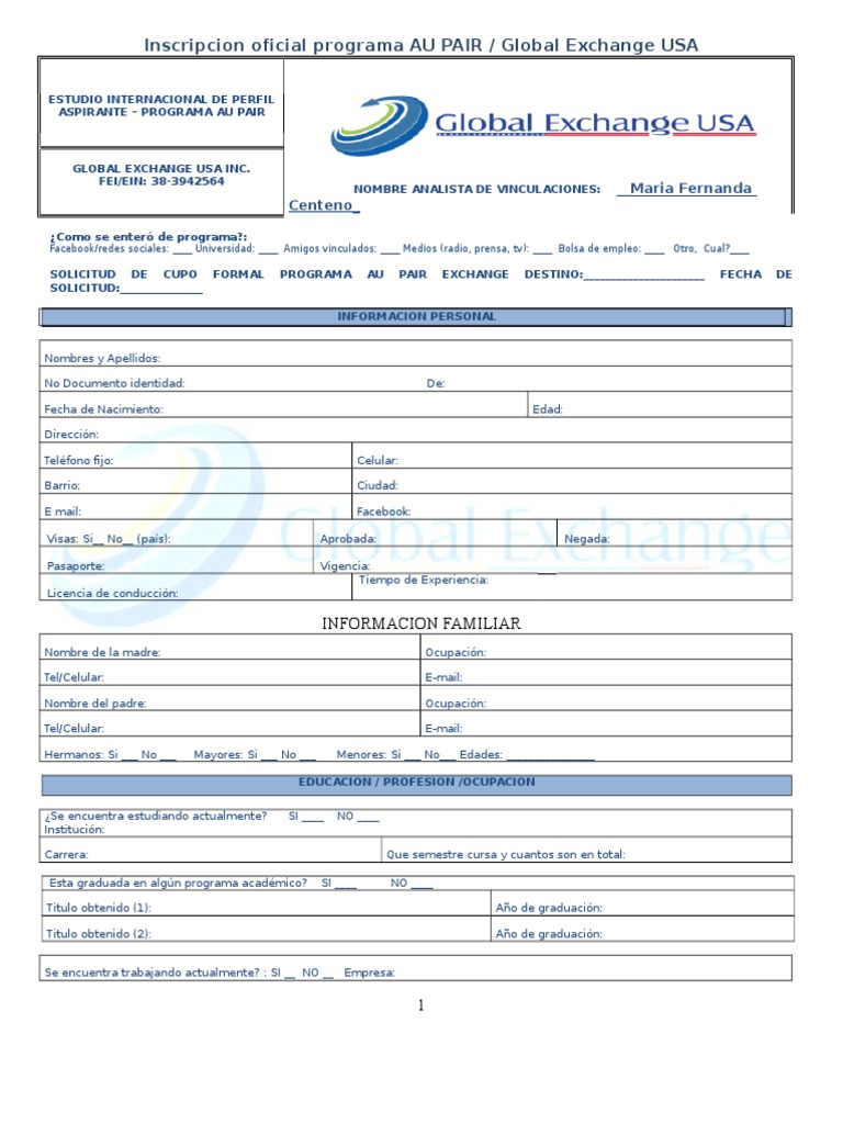 Formulario - Solicitud de Cupo Modelo | PDF
