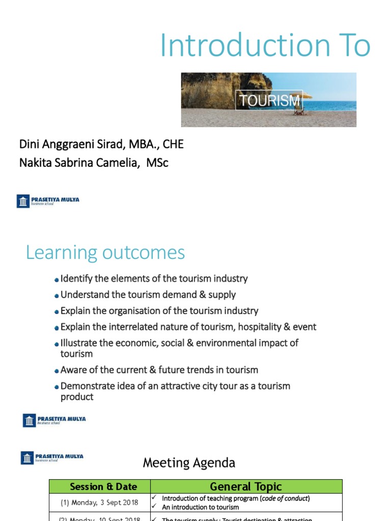 Sesi 1 - Introduction To Tourism | PDF | Tourism | Tourism And Leisure