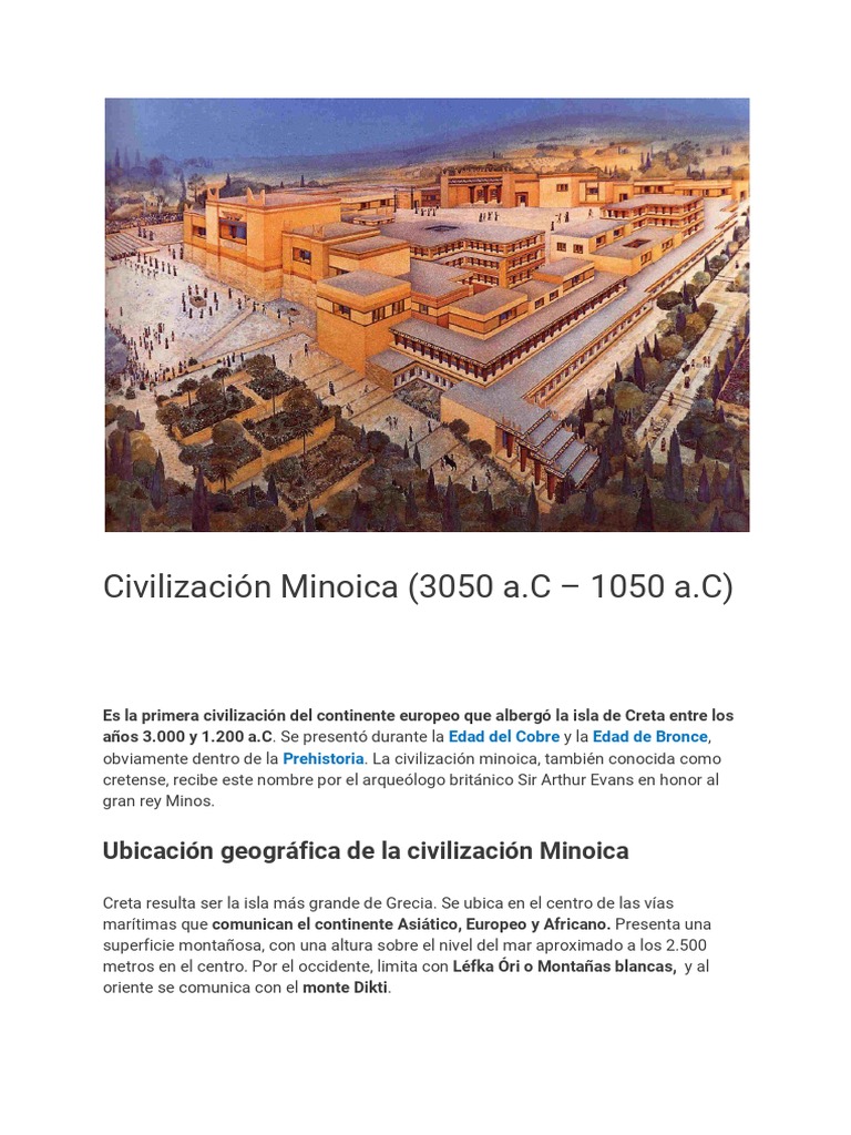 Civilización Minoica | PDF | Arqueología