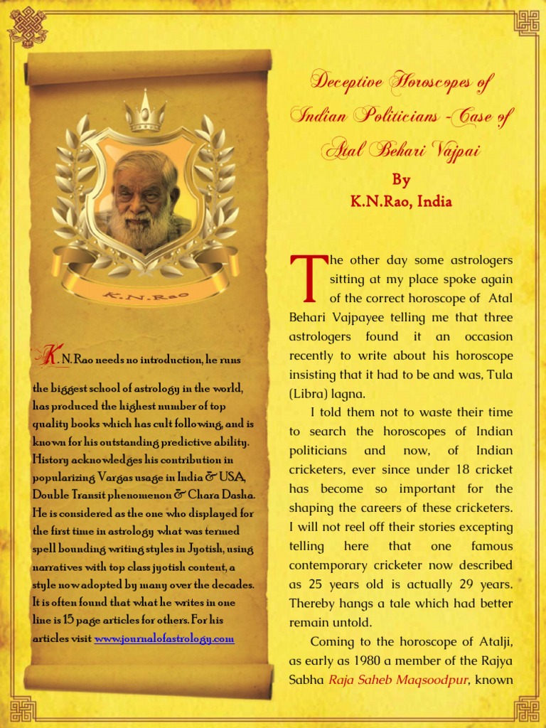 By K.N.Rao, India: Raja Saheb Maqsoodpur | PDF | Astrology | Horoscope
