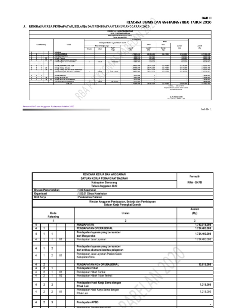 Rba Puskesmas Pabelan 2020 Bab Ii | PDF
