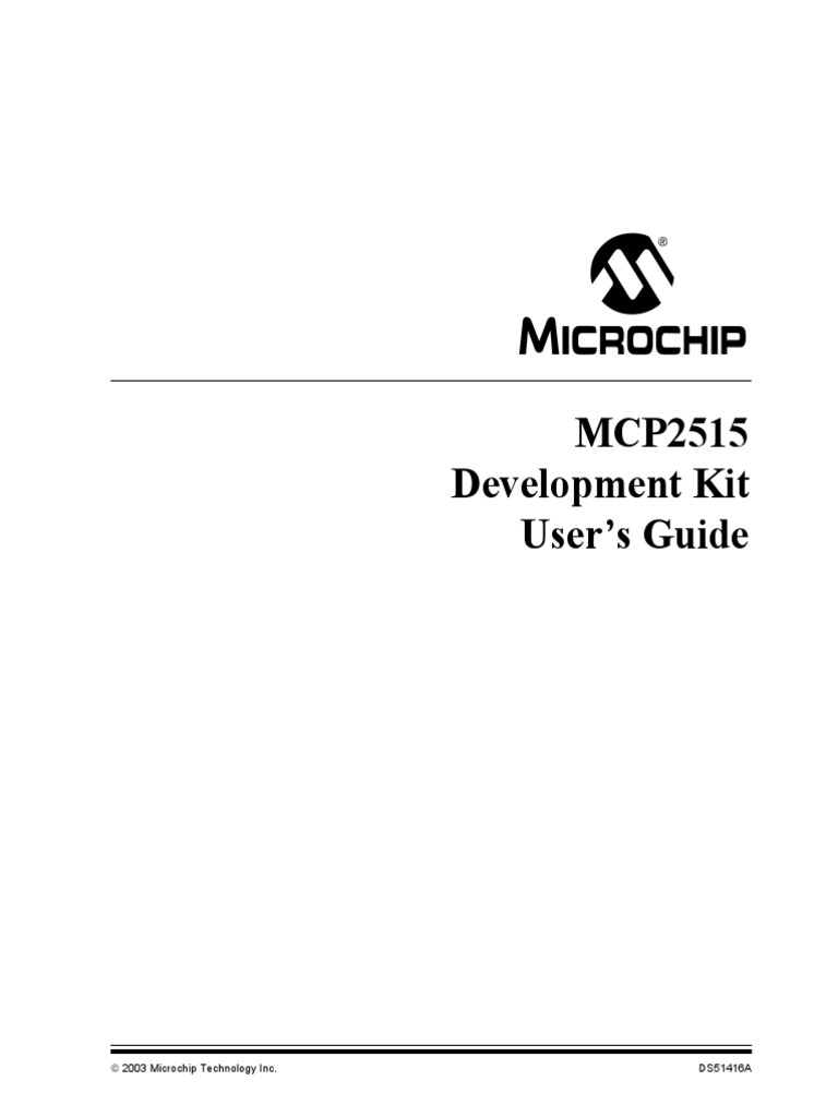 MCP2515 User Manual | PDF | Microcontroller | File Format