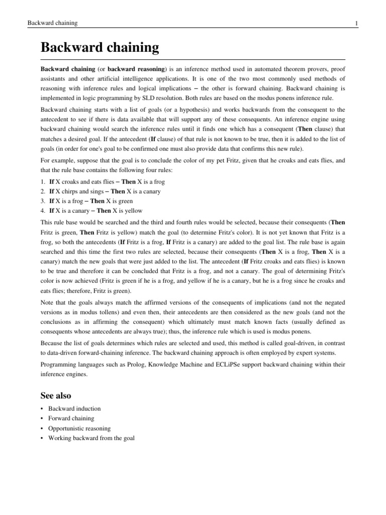 Backward Reasoning | PDF | Formalism (Deductive) | Deductive Reasoning