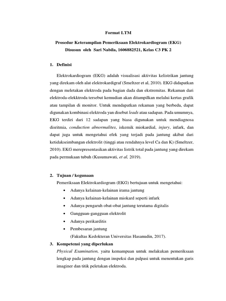 LTM EKG Sari Nabila | PDF